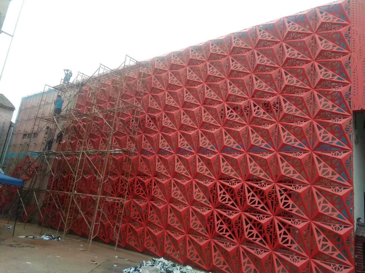 Custom size inch diamond shaped PVDF coated aluminium expended metal ...